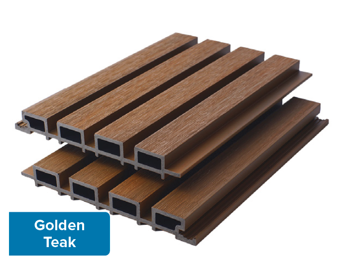 Golden Teak Slatted Composite Cladding | Durable Timber Alternative ...