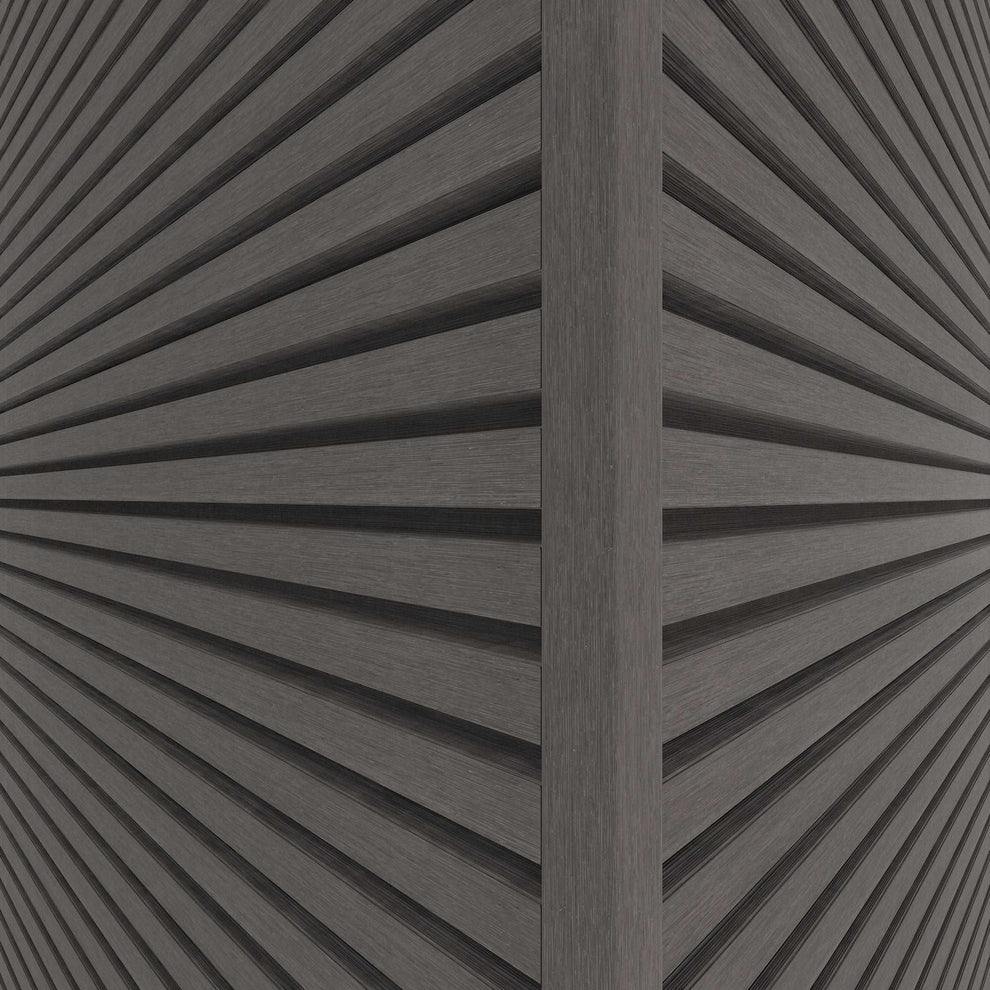 Composite Cladding | Dark Silver Grey Slatted Clad Corner Trim ...