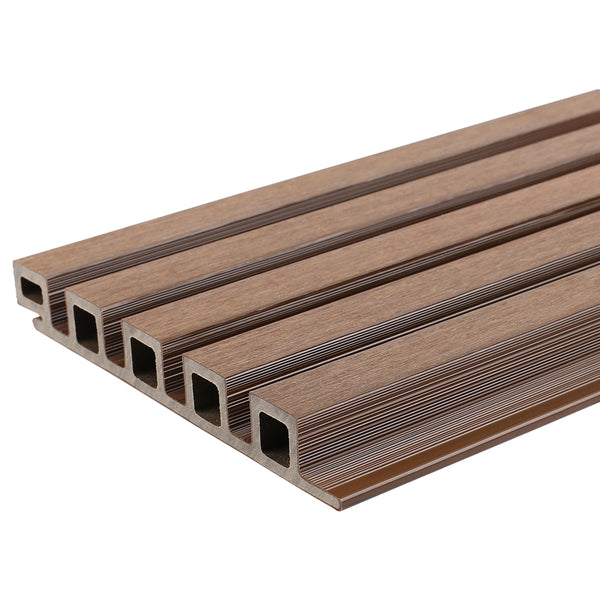 Composite Cladding External | Teak - Slatted Composite Cladding Panels ...