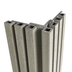 Silver Birch Slatted Clad Corner Trim – Composite Decking Company